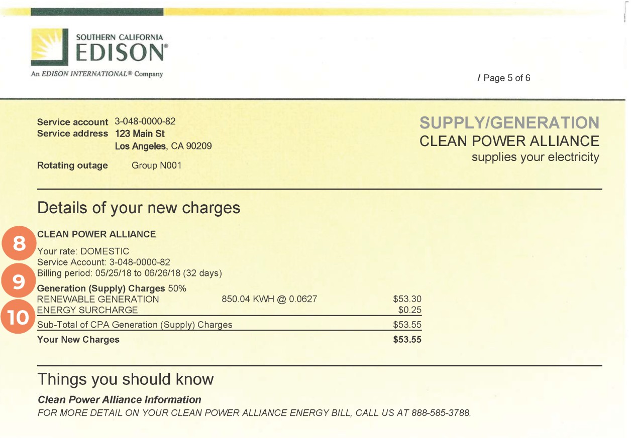 Understanding Your Bill - Clean Power Alliance